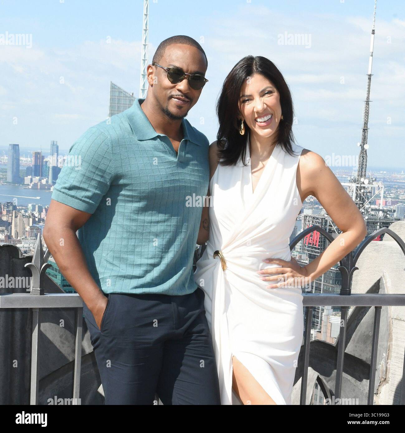 Ny. 22nd July, 2025. Anthony Mackie, Stephanie Beatriz at a public ...