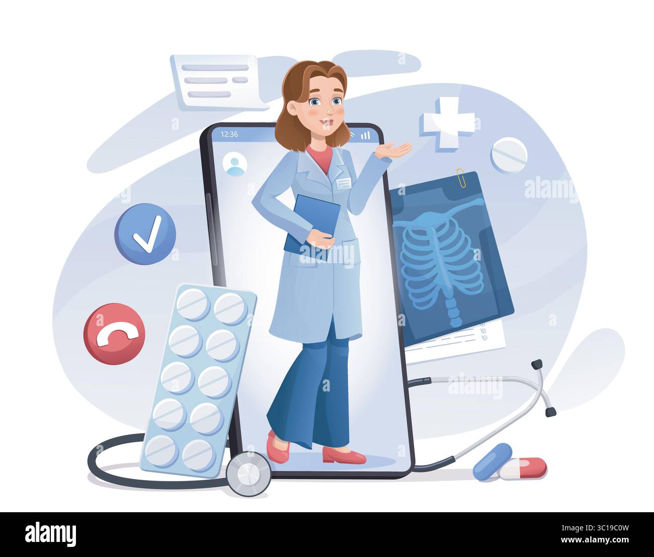 Digital tablet in doctor Stock Vector Images - Alamy