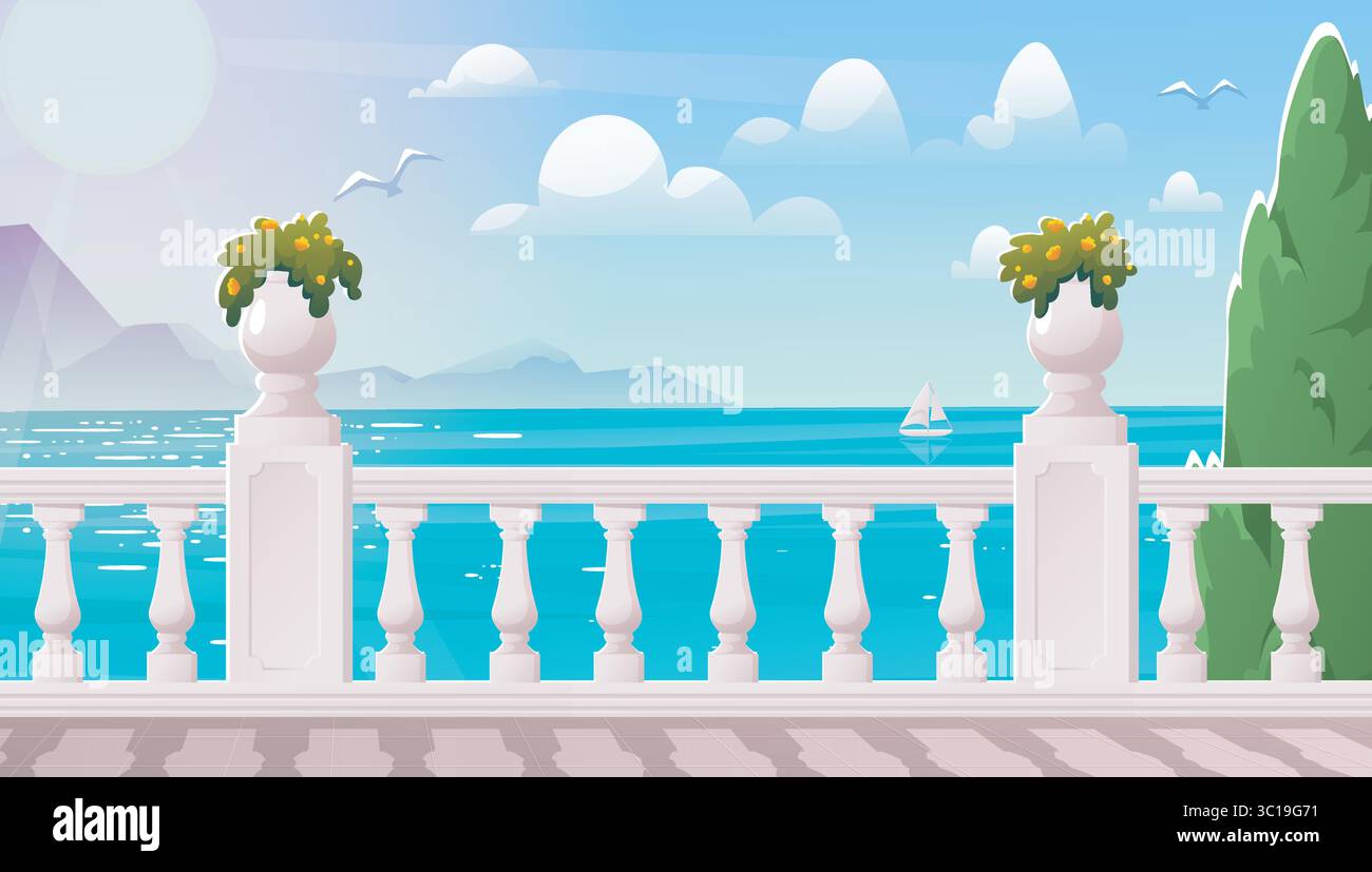 Scenic terrace Stock Vector Images - Alamy