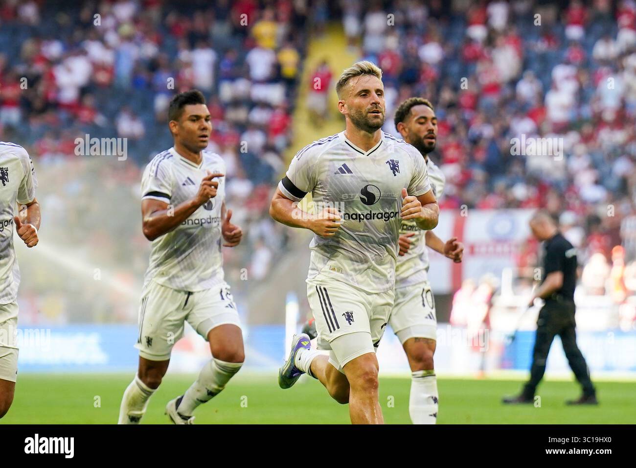Manchester United defender Luke Shaw (23) during the Manchester United ...
