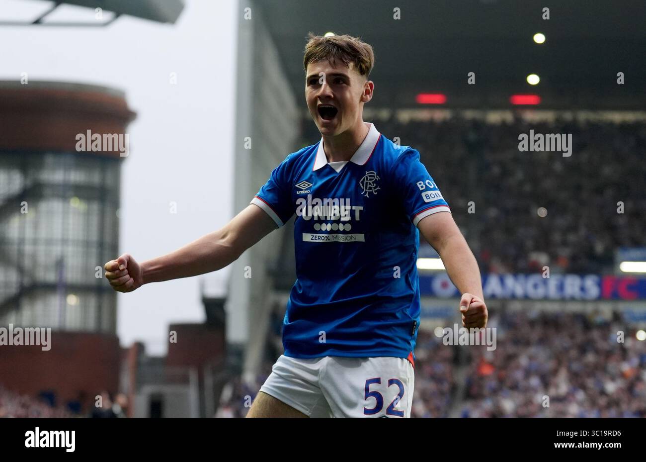 Rangers Findlay Curtis celebrates scoring their side's first goal of ...