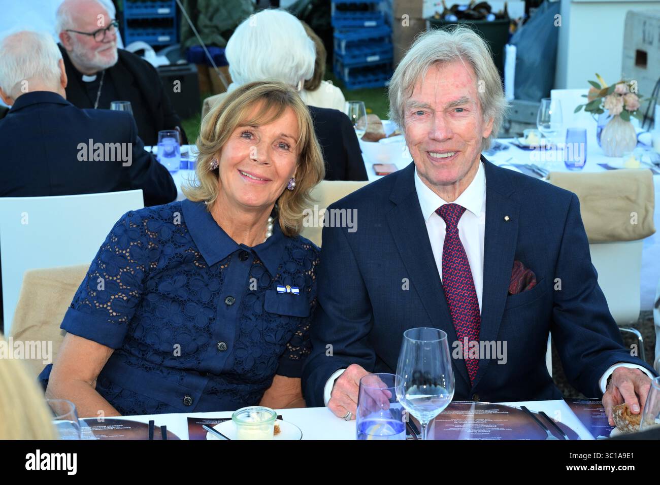 22 July 2025, Bavaria, Oberschleißheim: Prince Leopold and Princess ...