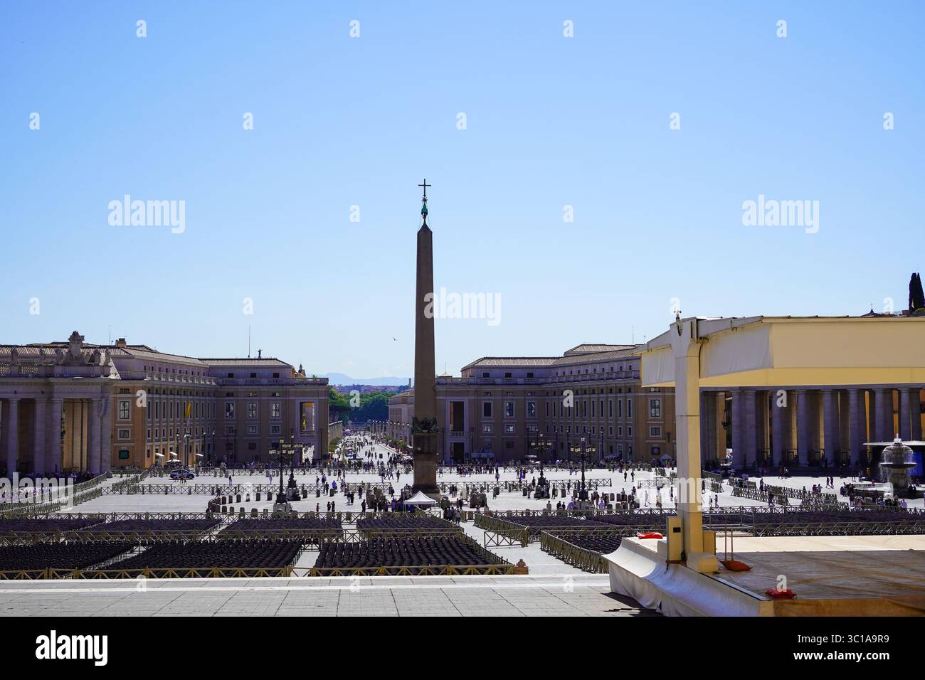 View of St. Peter's Square from St. Peter's Basilica, The Vatican, Rome ...