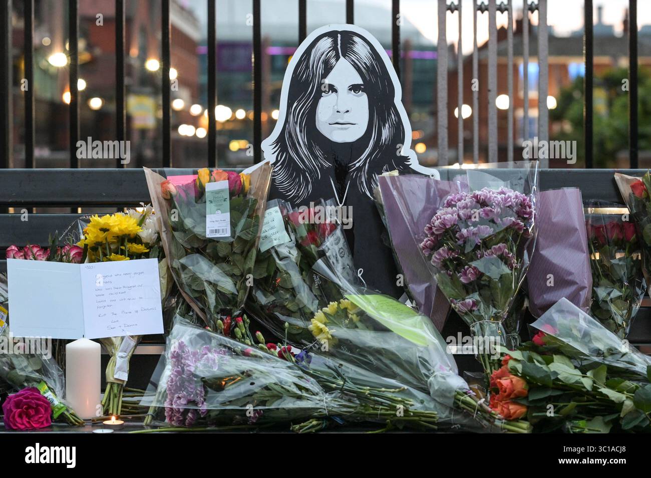 Broad Street, Birmingham, 22nd July 2025:Ozzy Osbourne fans have come ...