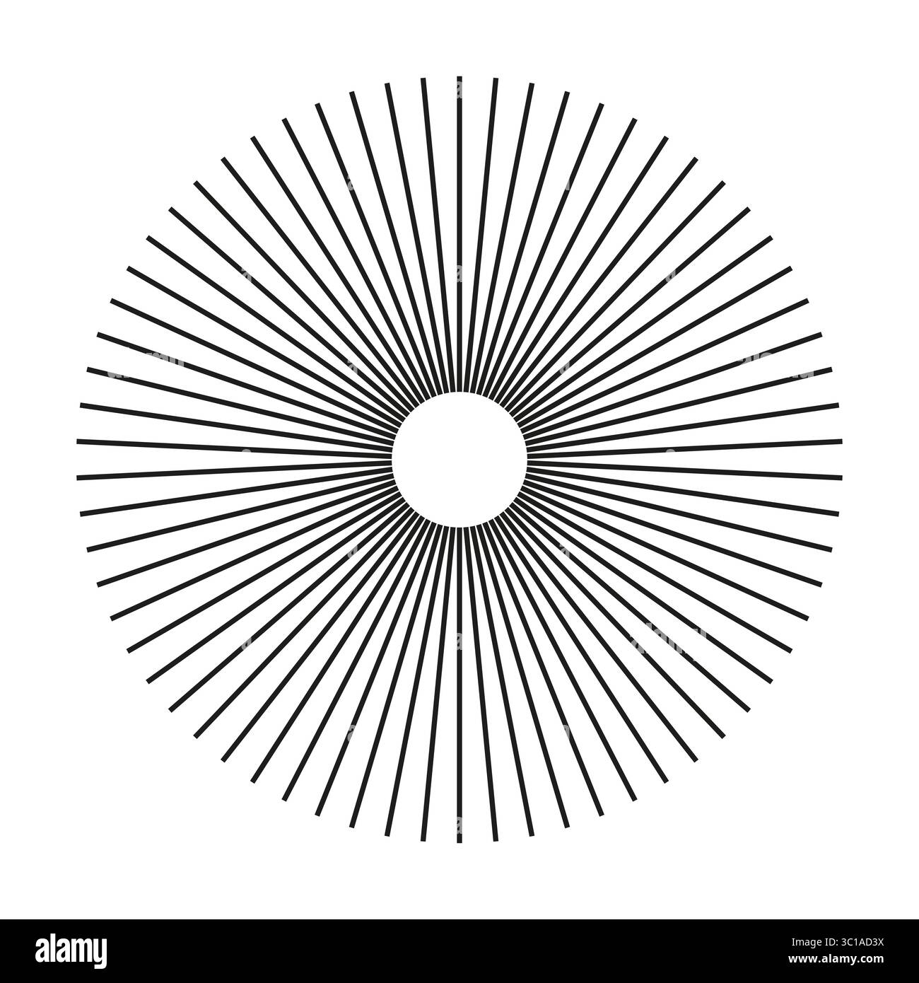 Radial circle lines. Abstract geometric shape. Circular lines design ...