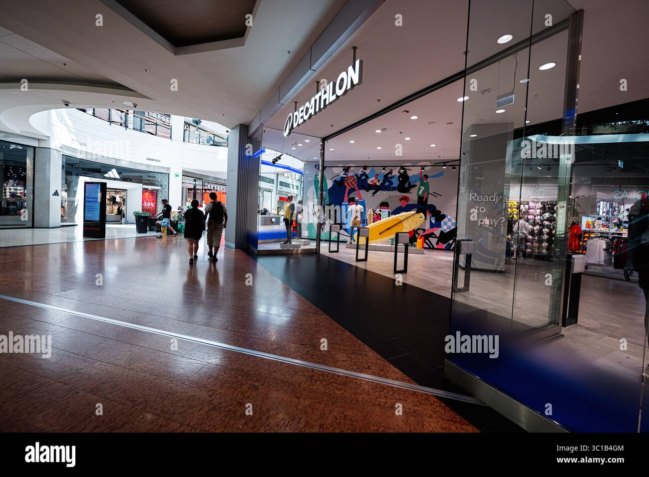 Warsaw, Poland - July 02, 2025: Large shopping mall featuring a modern ...