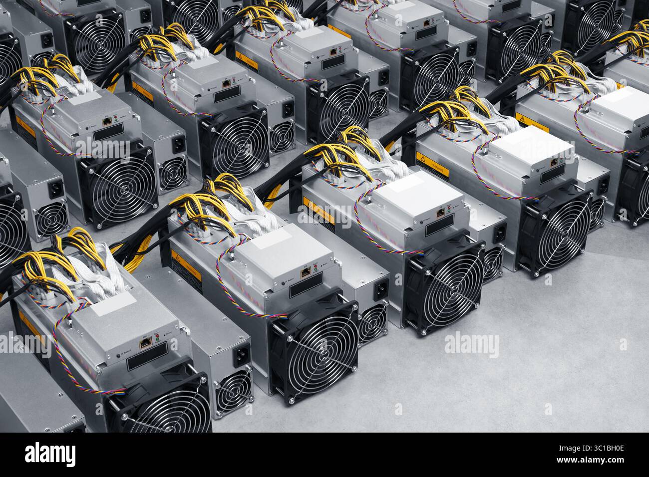 Cryptocurrency mining farm for bitcoin and altcoins mining Stock Photo ...