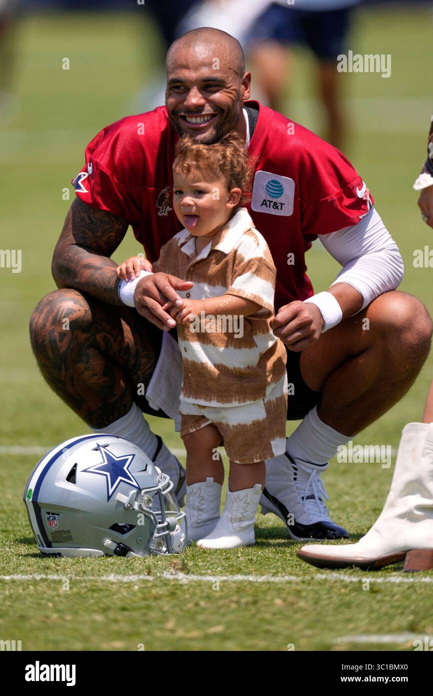 Dallas Cowboys quarterback Dak Prescott is seen with his daughter ...
