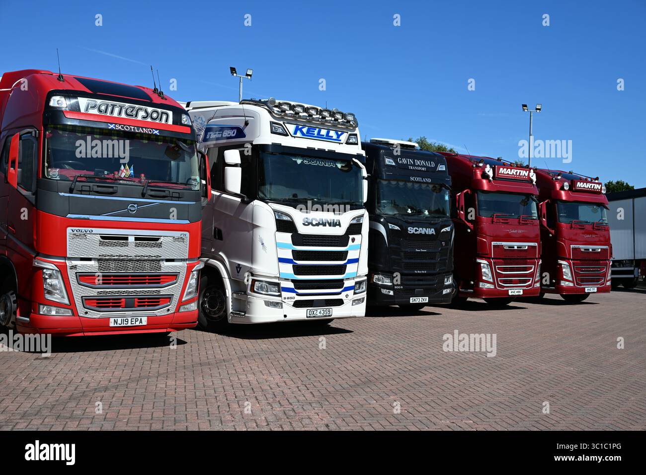 European cab over trucks lorries Stock Photo - Alamy
