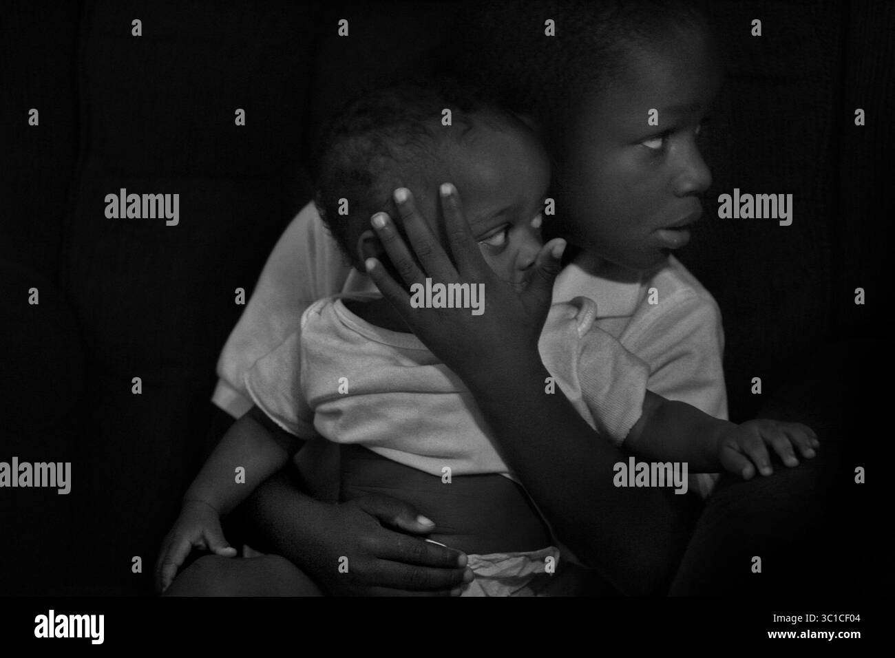 Brother sister ready school Black and White Stock Photos & Images - Alamy