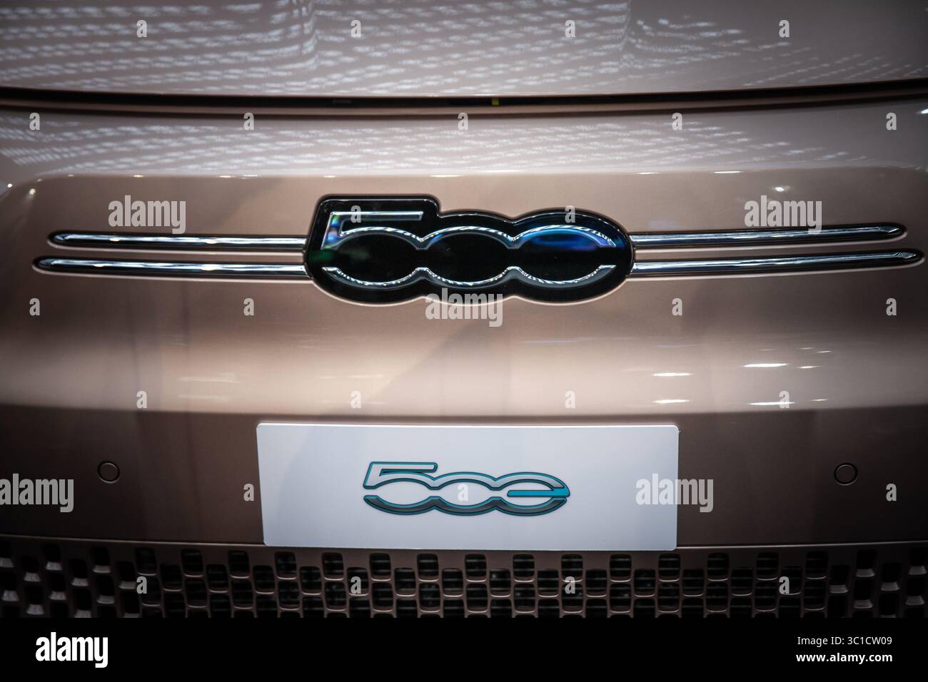 BELGRADE, SERBIA - MARCH 22, 2025: Closeup of the front fascia of a ...