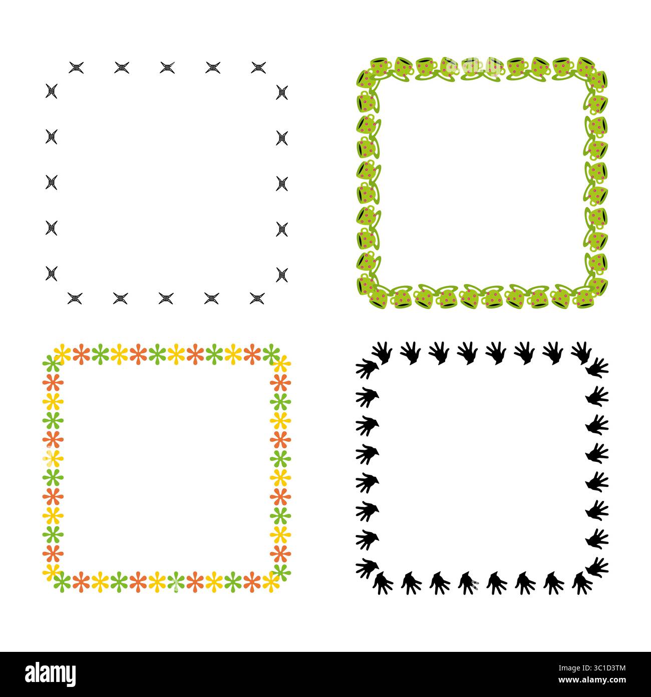 Rounded square frames red Cut Out Stock Images & Pictures - Alamy