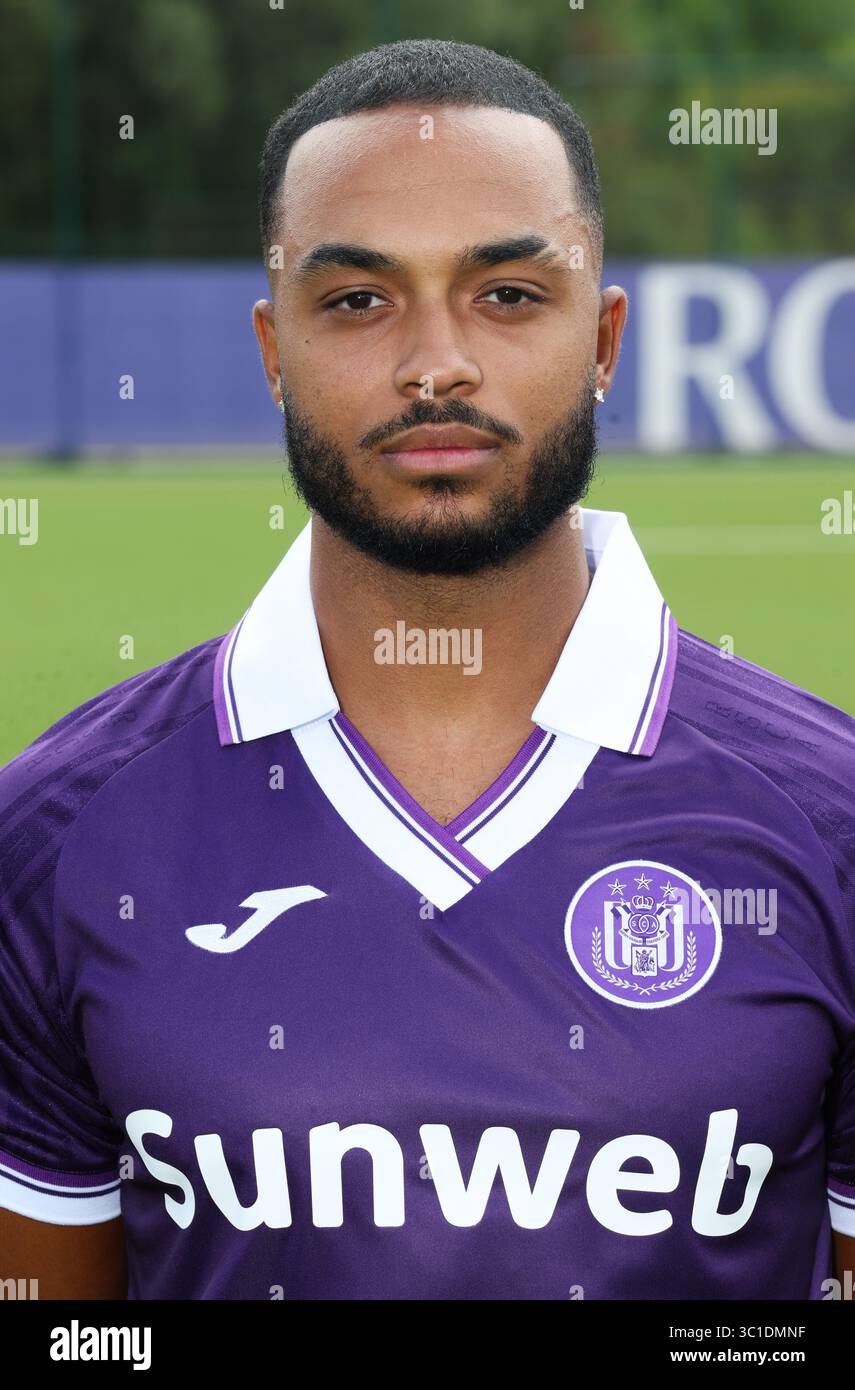 Brussels, Belgium. 22nd July, 2025. Anderlecht's Killian Sardella poses for a portrait picture ...
