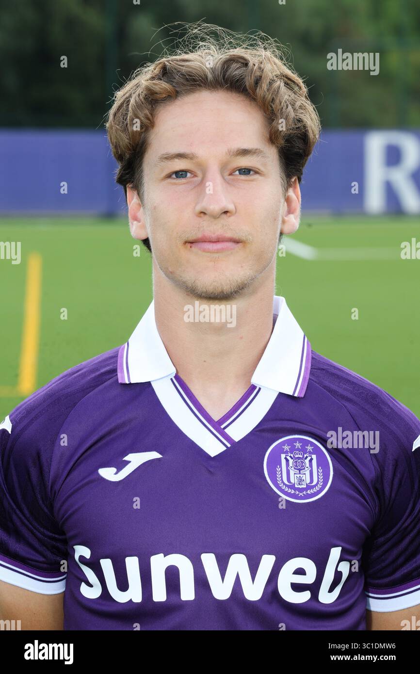 Brussels, Belgium. 22nd July, 2025. Anderlecht's Yari Verschaeren poses ...