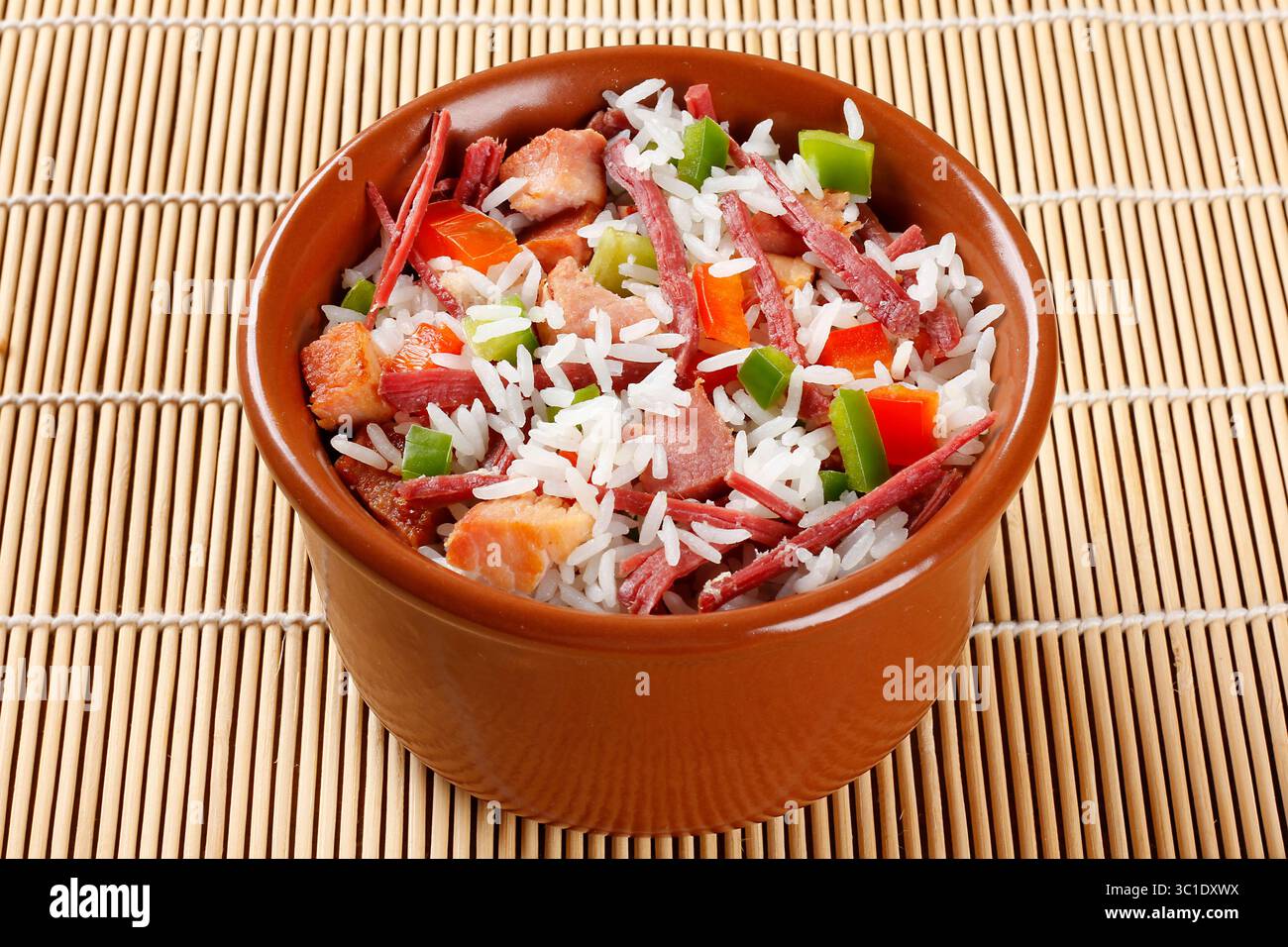 Arroz de Carreteiro, Carter's Rice, in a ceramic bowl, a typical dish ...