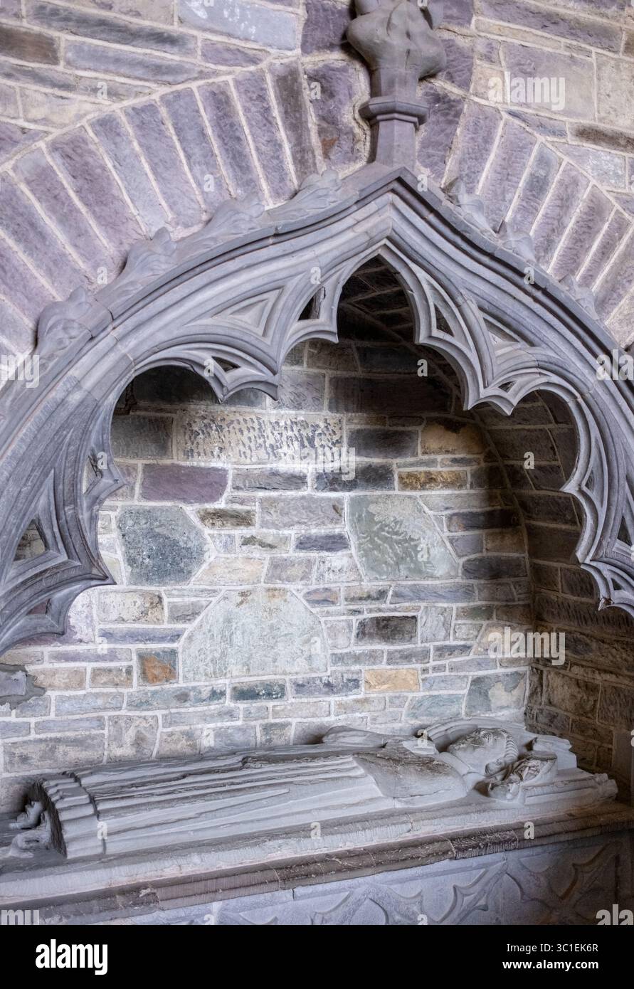 Tomb of Thomas Tomkins in St Davids Cathedral in Pembrokeshire West ...