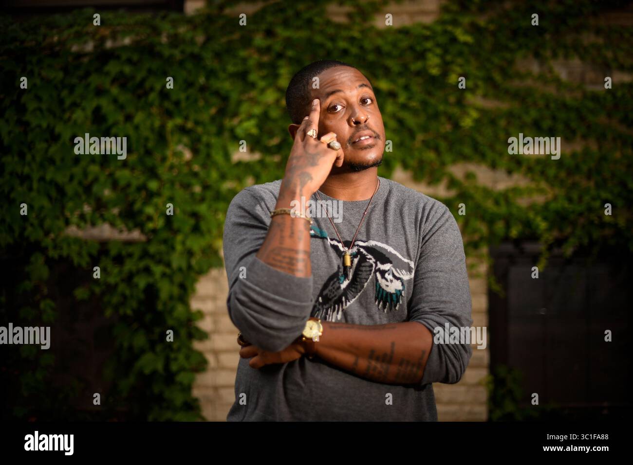 August 30, 2017 - Minneapolis, Minnesota, USA - Danez Smith was photographed behind The Boiler ...