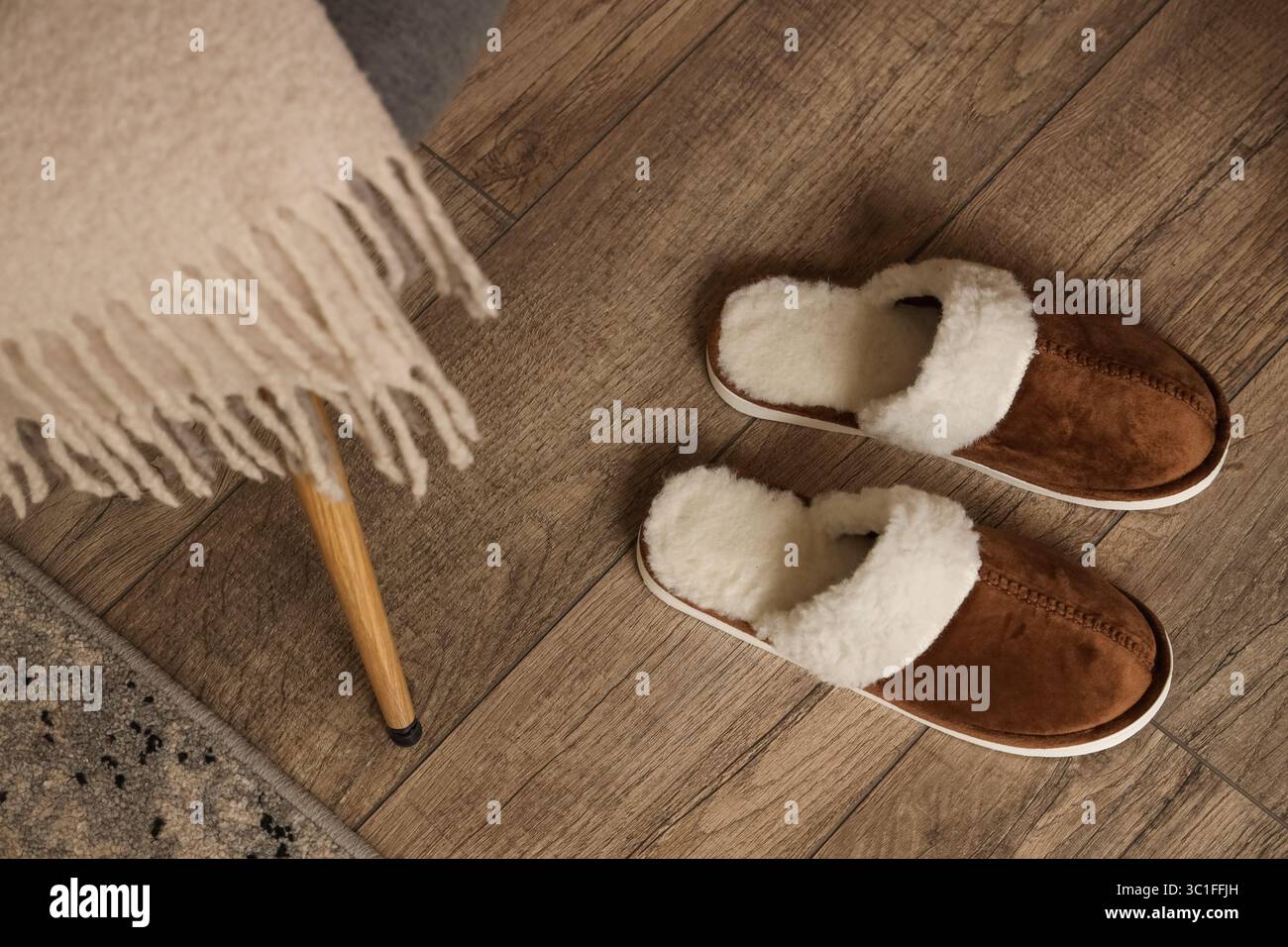 Male slippers on floor hi-res stock photography and images - Alamy