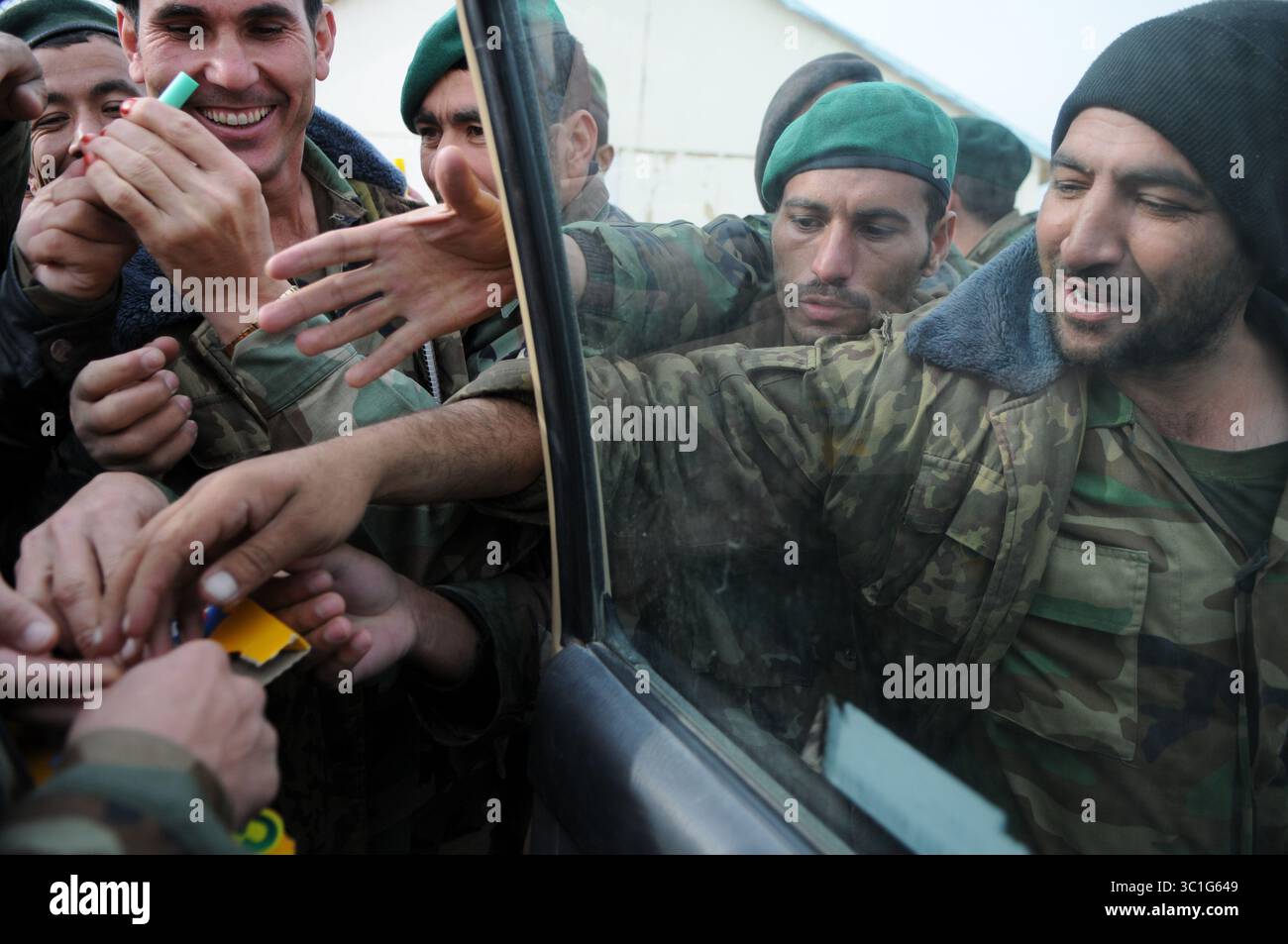 Richard Camp Spann, Afghanistan 12/07/09 A group of Afghan Army reach ...