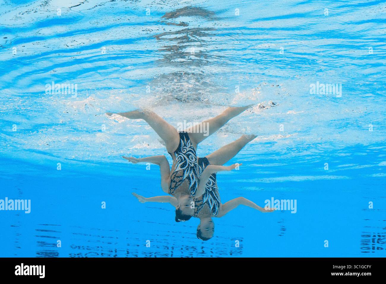 Ka Wing Katherine Chu and Sze Ching Hung of Hong Kong compete in the ...