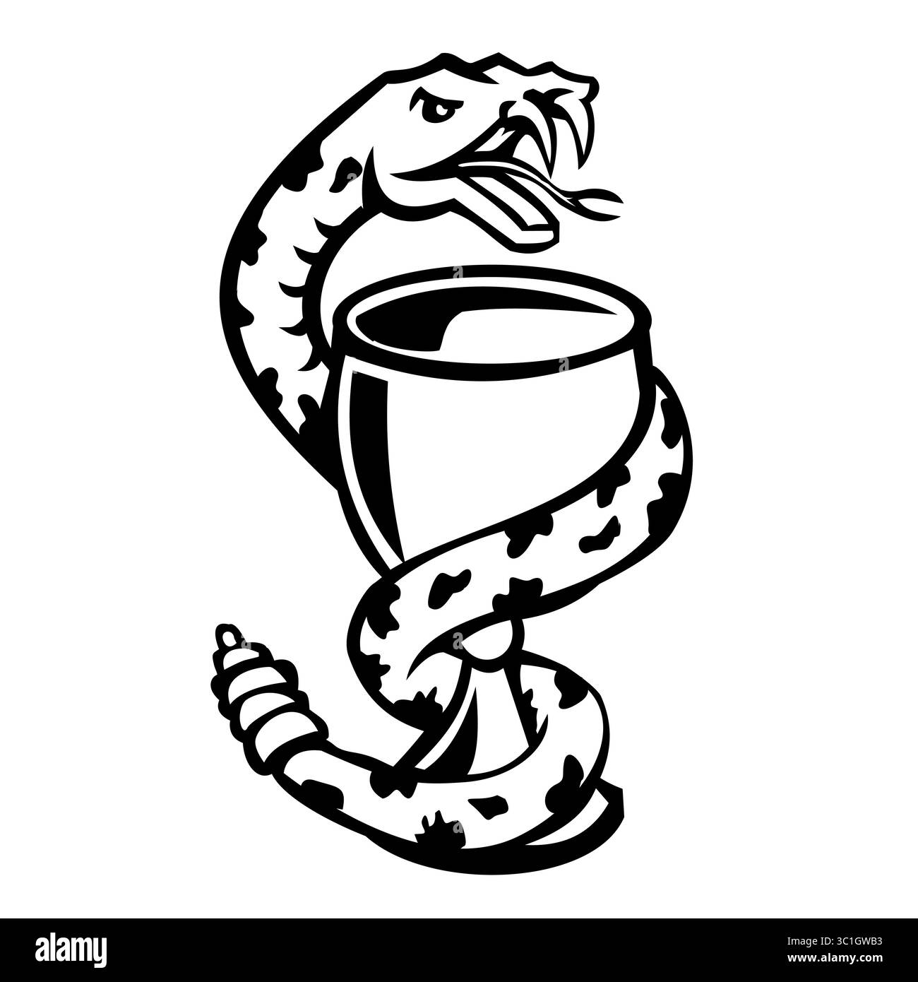 Chalice snake serpent Stock Vector Images - Alamy