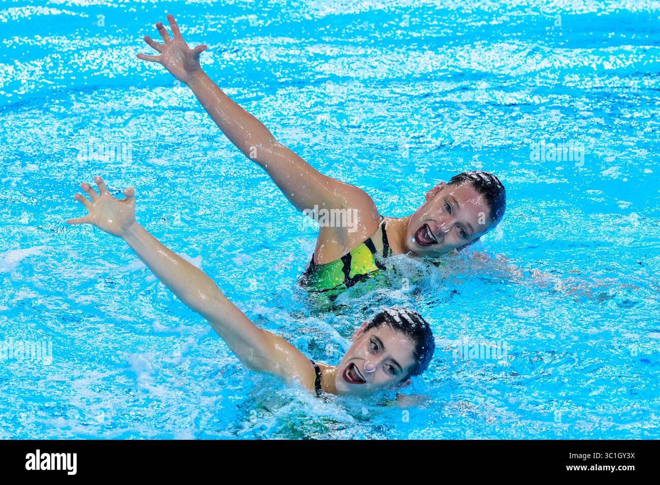 Audrey Lamothe and Ximena Ortiz Montano of Canada compete in the women ...
