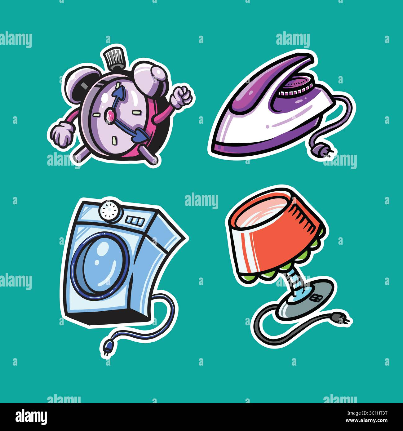 Mascot design style wall Stock Vector Images - Alamy