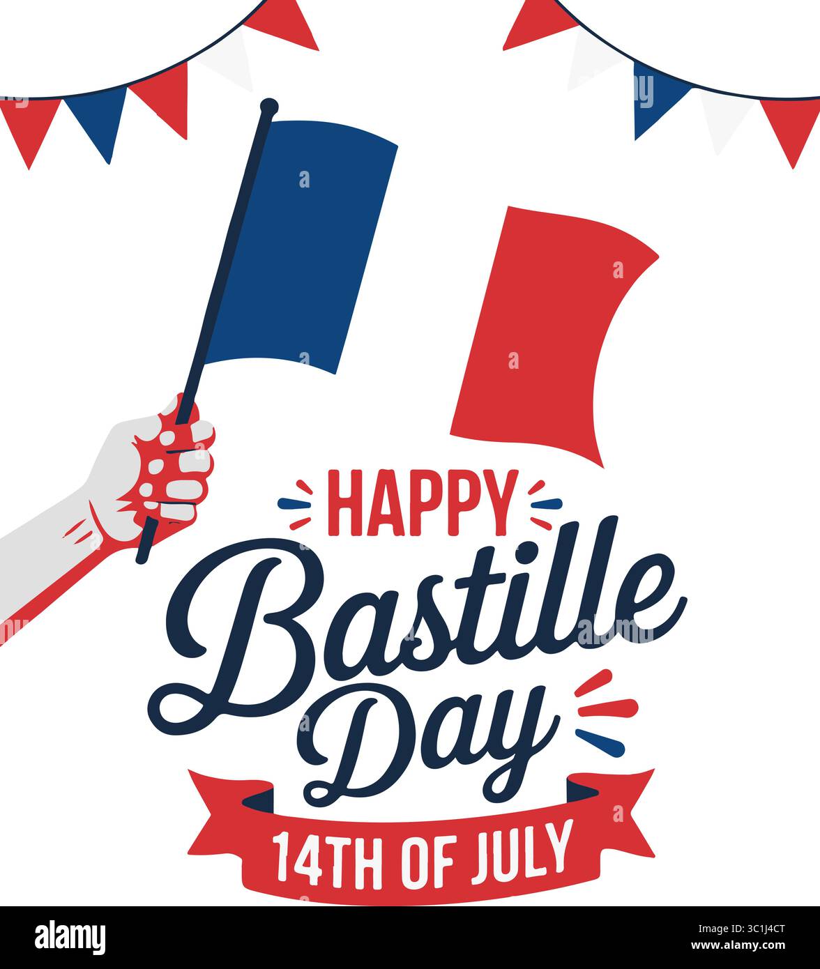 Hand french flag Stock Vector Images - Alamy