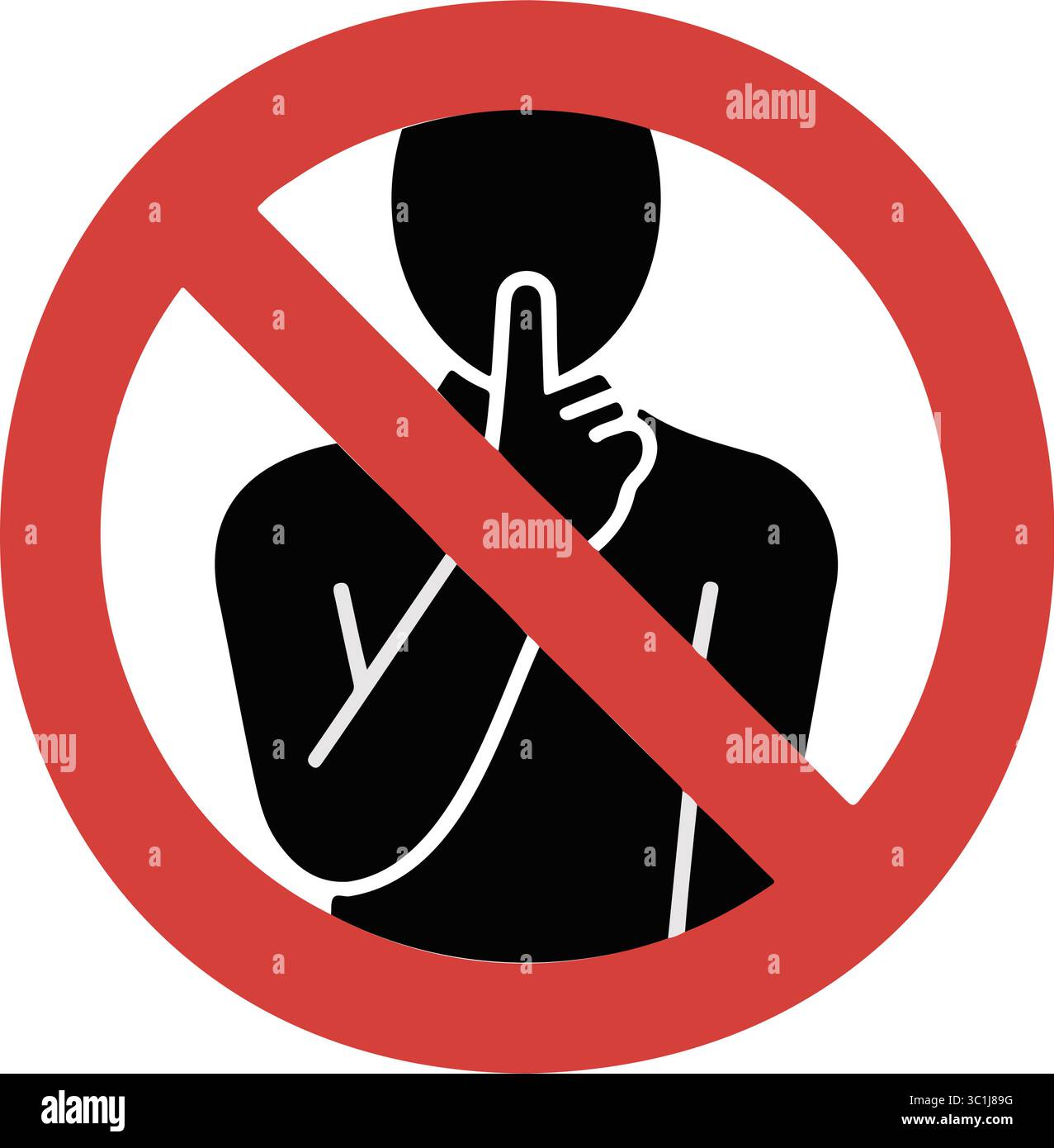 Keep secret silence gesture Stock Vector Images - Alamy