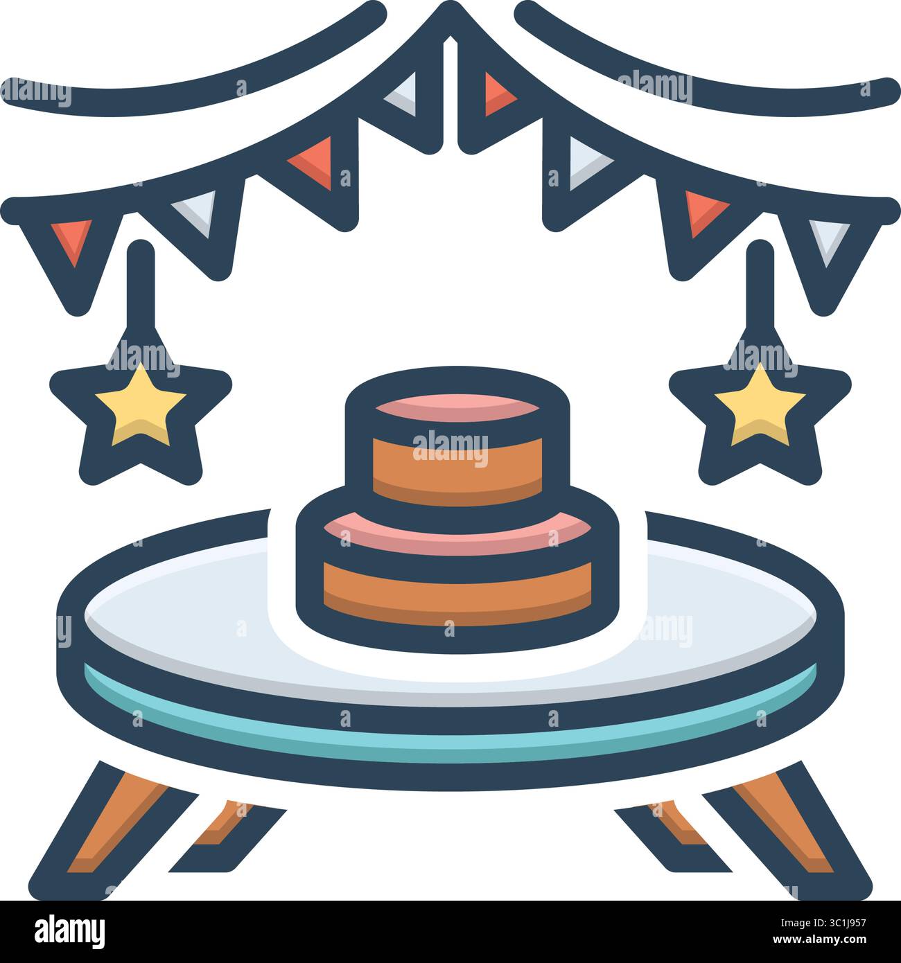 Icon new year table Stock Vector Images - Alamy