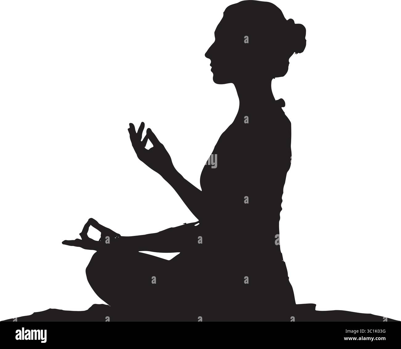 Mindfulness exercise yoga lotus Stock Vector Images - Alamy