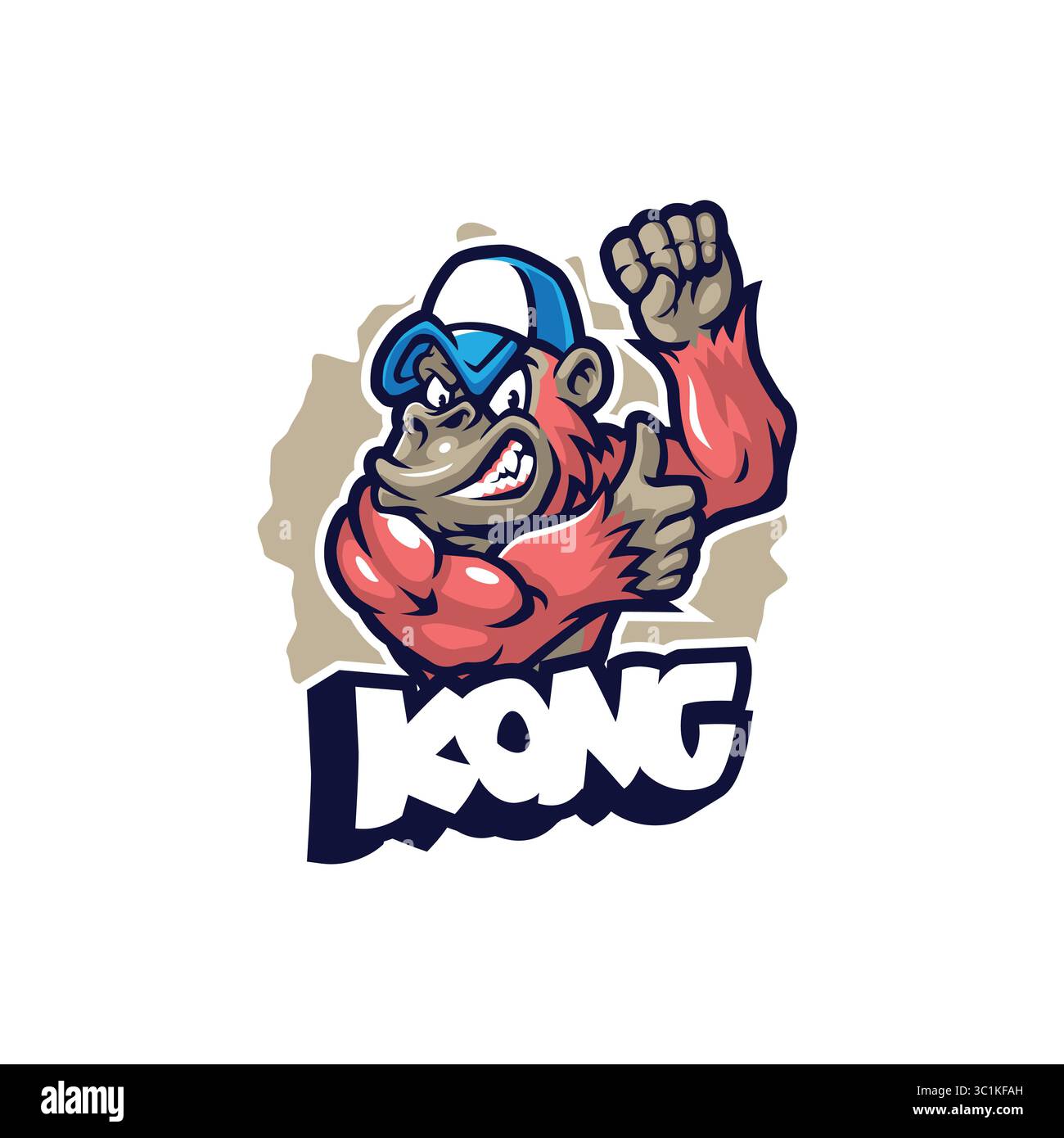 Kong mascot logo design with modern illustration concept style for ...