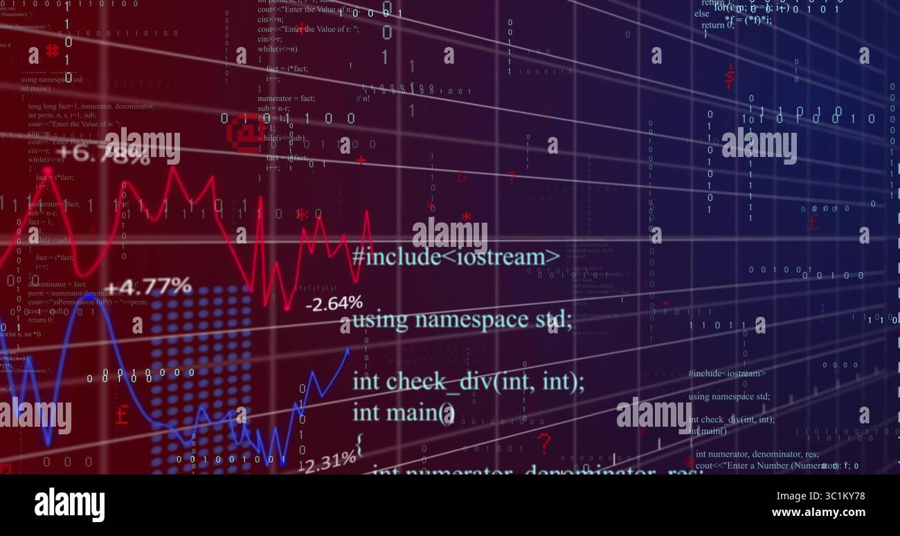 Programming code overlay on red hi-res stock photography and images - Alamy