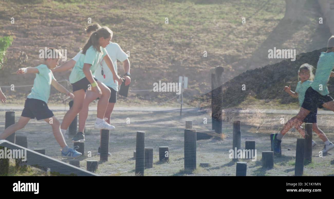 Wooden obstacle course hi-res stock photography and images - Alamy
