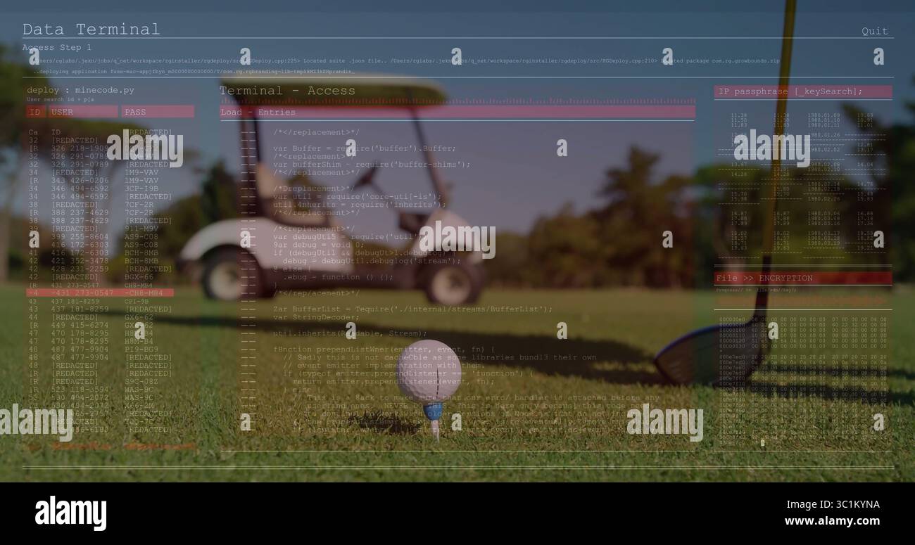 Displaying white golf ball balancing on tee on fairway, with club head ...