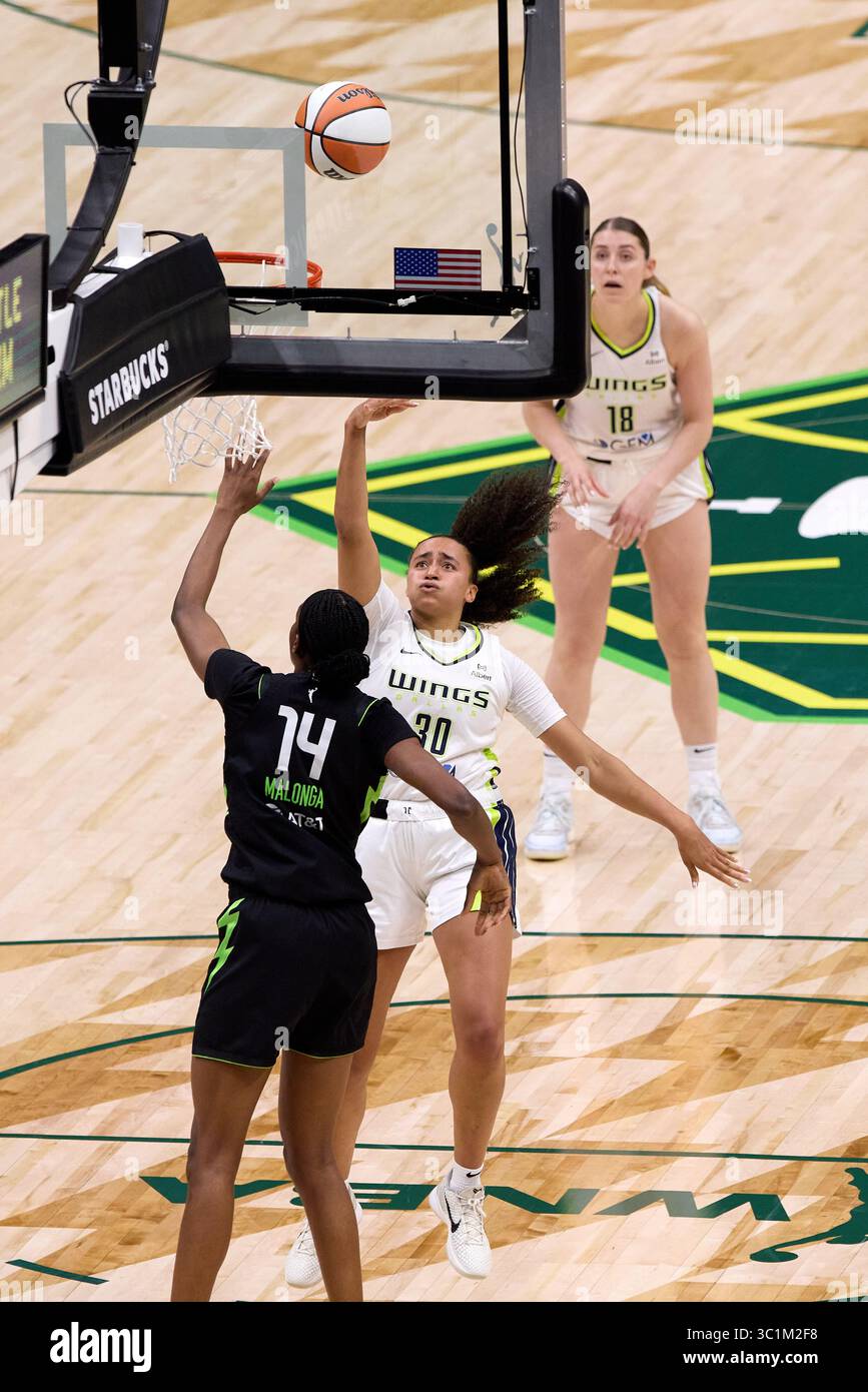 July 22, 2025, Seattle, Washington, USA: Dallas Wings' HALEY JONES (30 ...