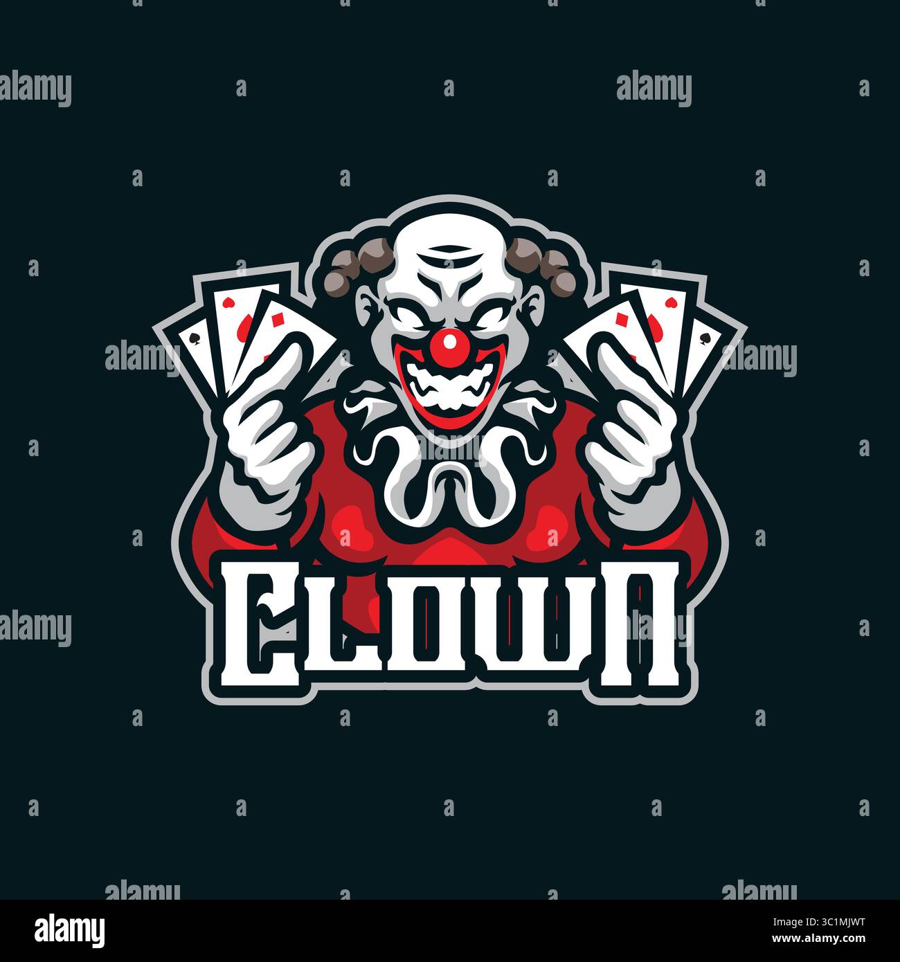 Clown mascot logo design with modern illustration concept style for ...