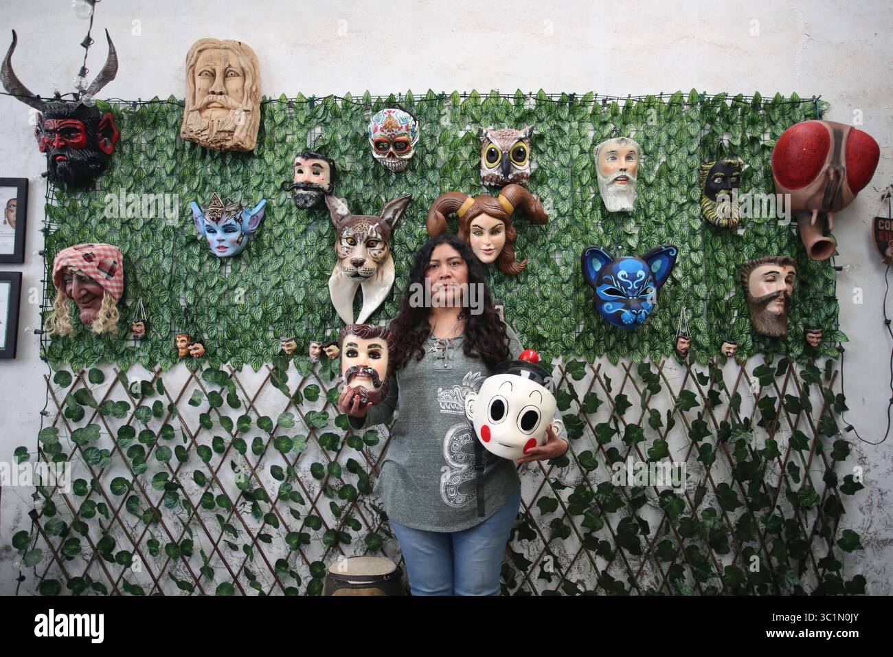 Production Of Wooden Masks For Traditional Festivals Artisan Elsa ...