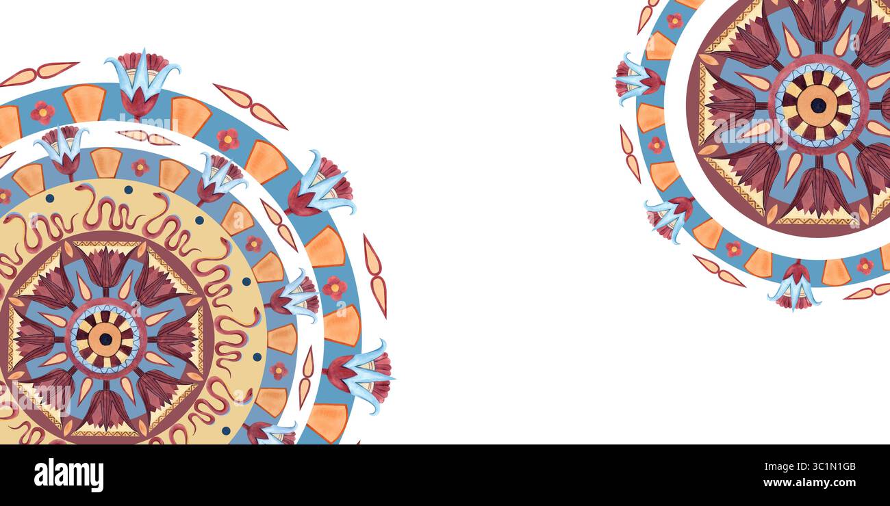 Frame arabesque style, template, ancient ethnic ornament of Indigenous ...