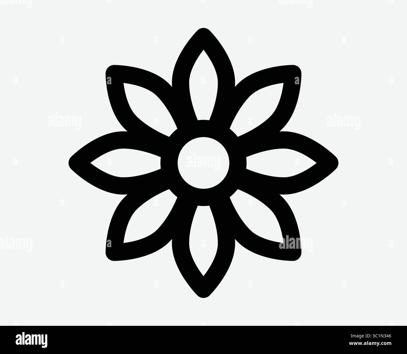 Sign symbol daisy Black and White Stock Photos & Images - Alamy