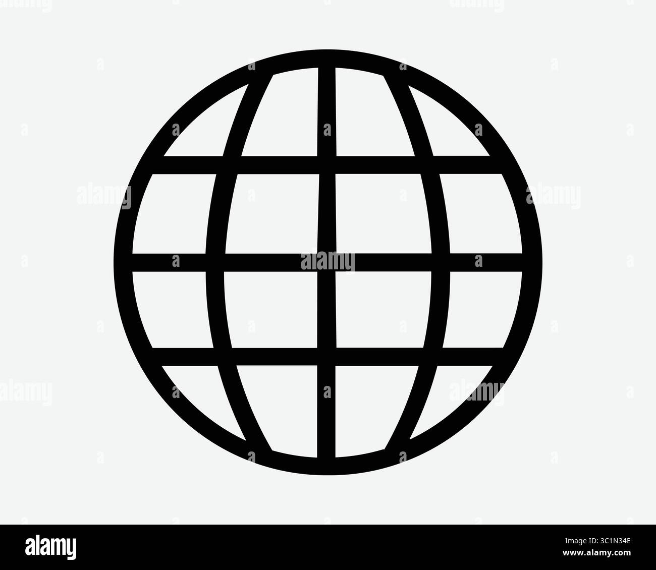 White globe outline vectors Black and White Stock Photos & Images - Alamy
