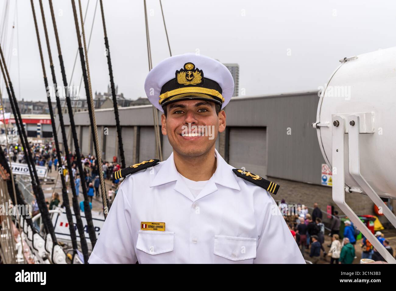 Aberdeen, Scotland, UK - July 20, 2025: Sail training vessel Bap Union ...
