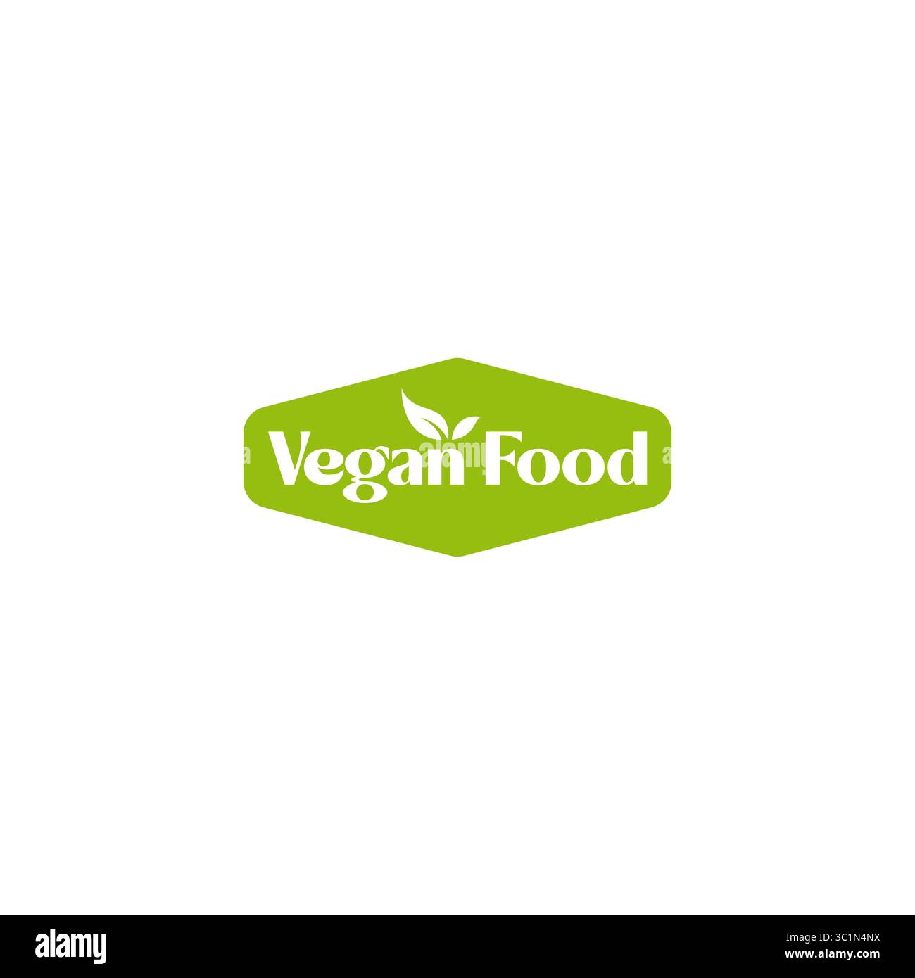 Vegetarian Food Label Logo Vector. Vegan Icon Stock Vector Image & Art ...