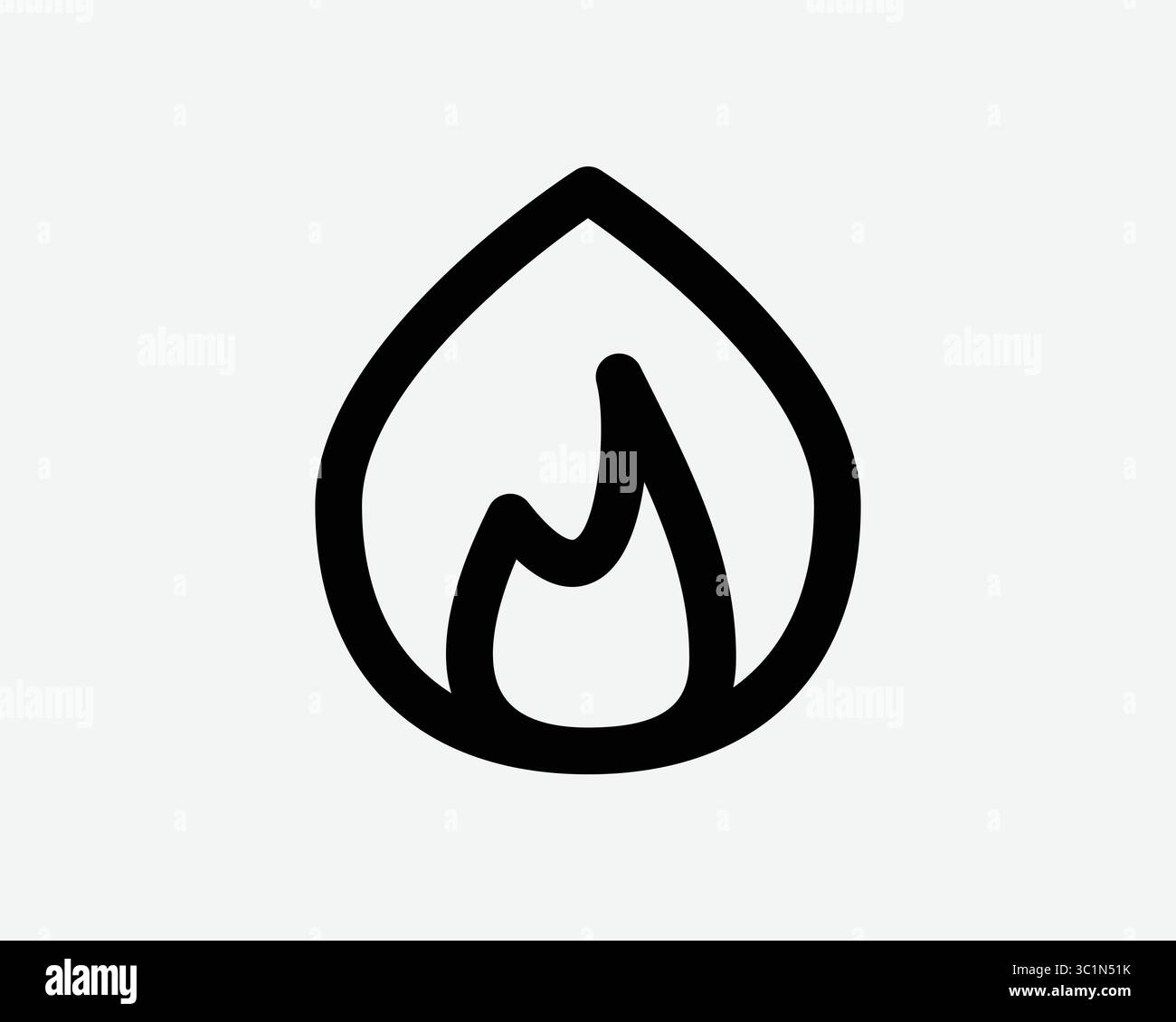 Campfire icon outline collection Black and White Stock Photos & Images ...