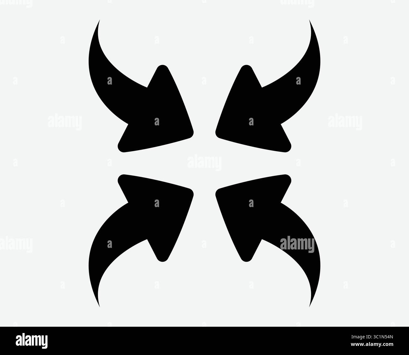 Direction sign in middle Stock Vector Images - Alamy