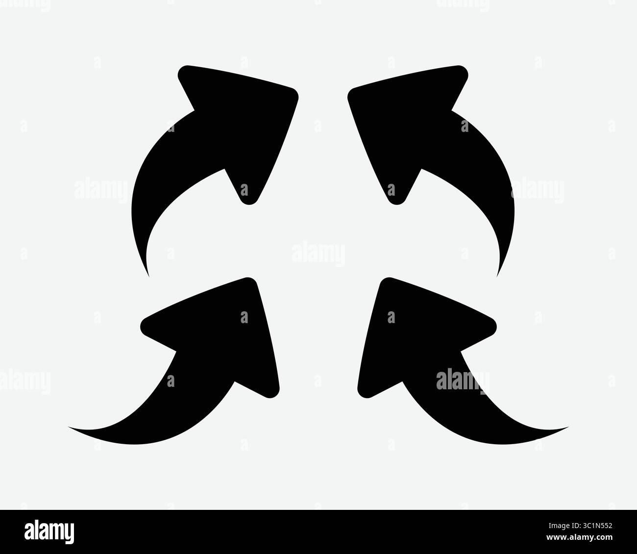 Four arrows icon on Stock Vector Images - Alamy