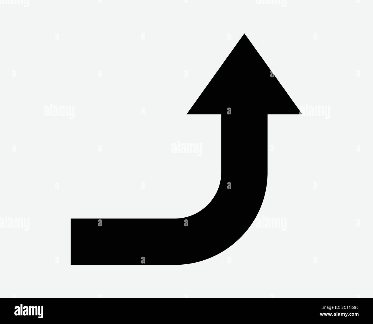 Right Turn Up Turning Arrow Direction Navigation Point Pointing Enter ...