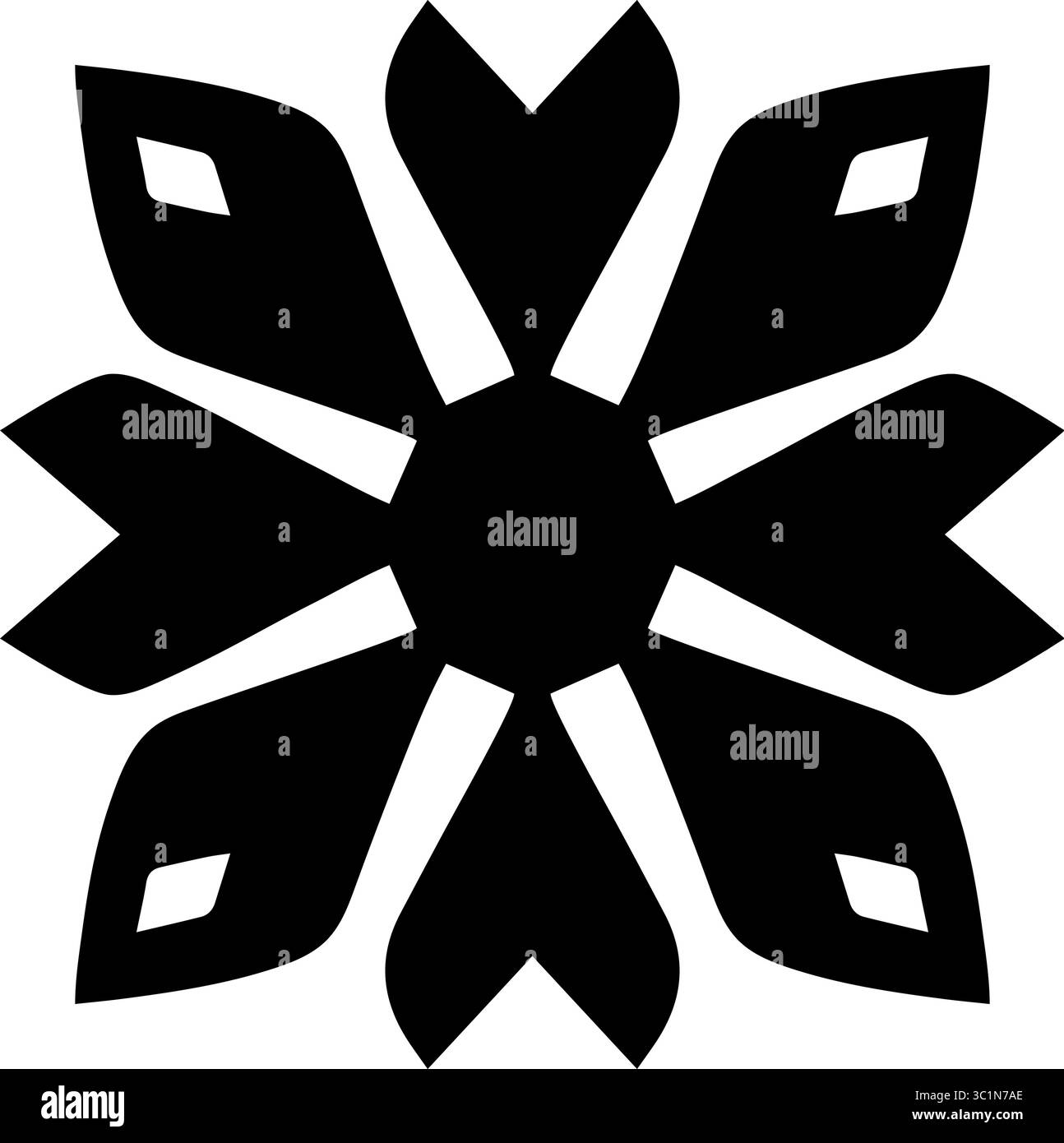 Geometric flower emblem Stock Vector Images - Alamy