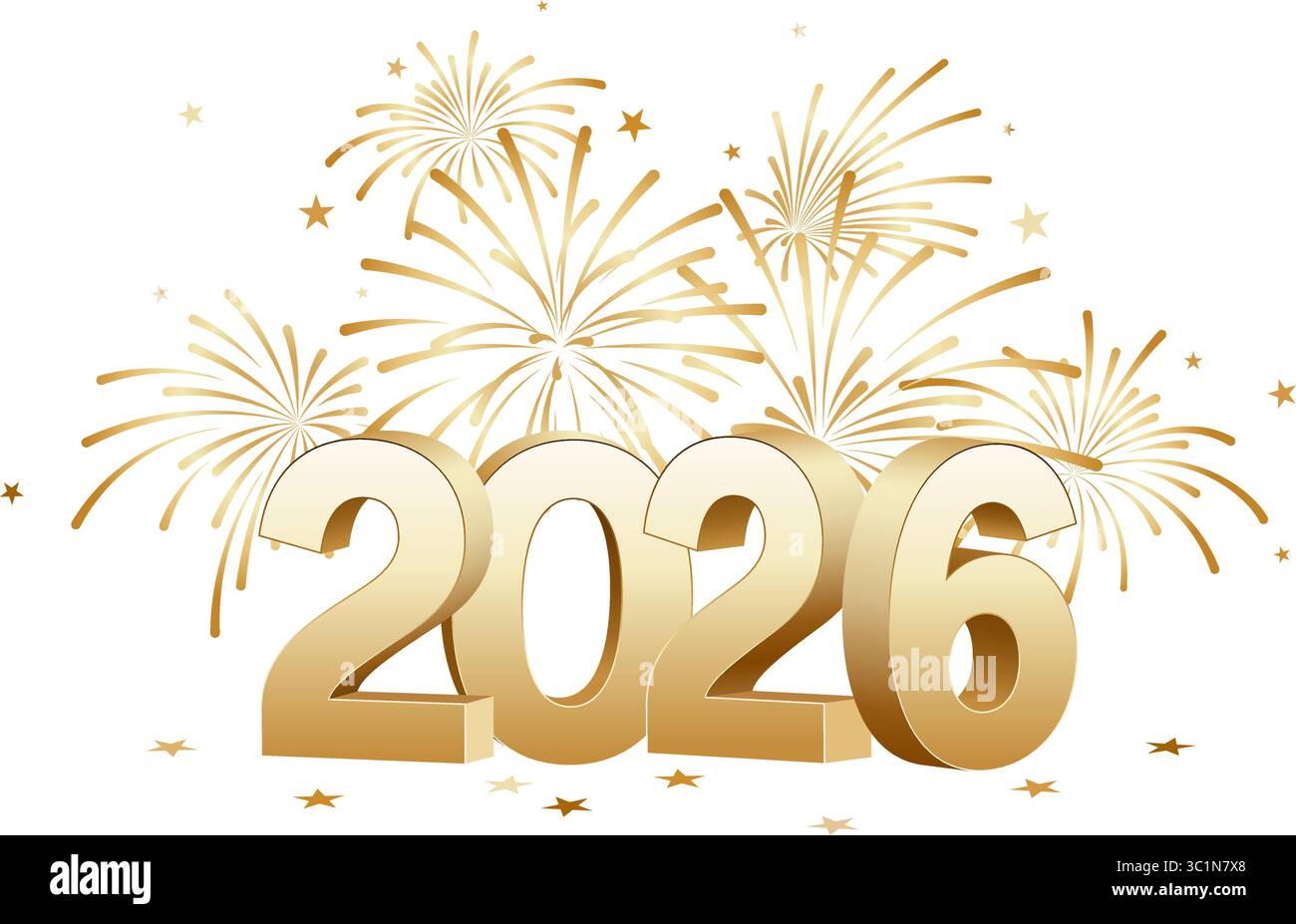 Happy new year 2026 3d gold Cut Out Stock Images & Pictures - Alamy