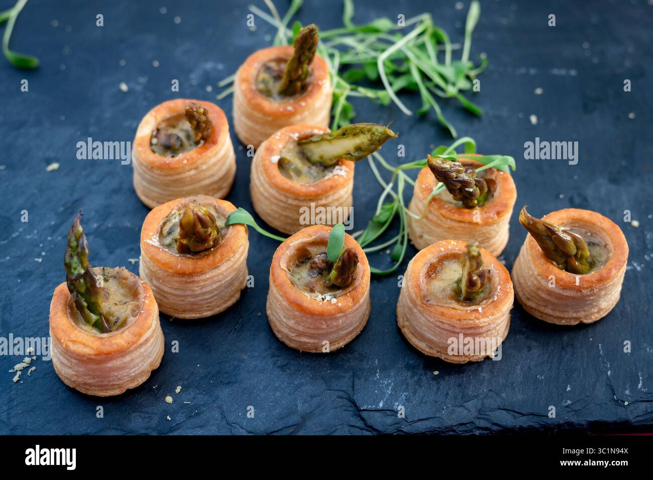 Mini asparagus tart hi-res stock photography and images - Alamy